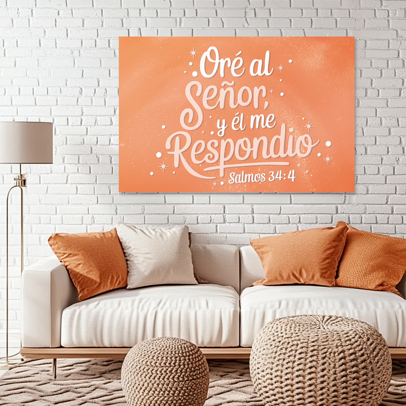 "SALMOS 34:4" cuadro decorativo – Arte Divino MX